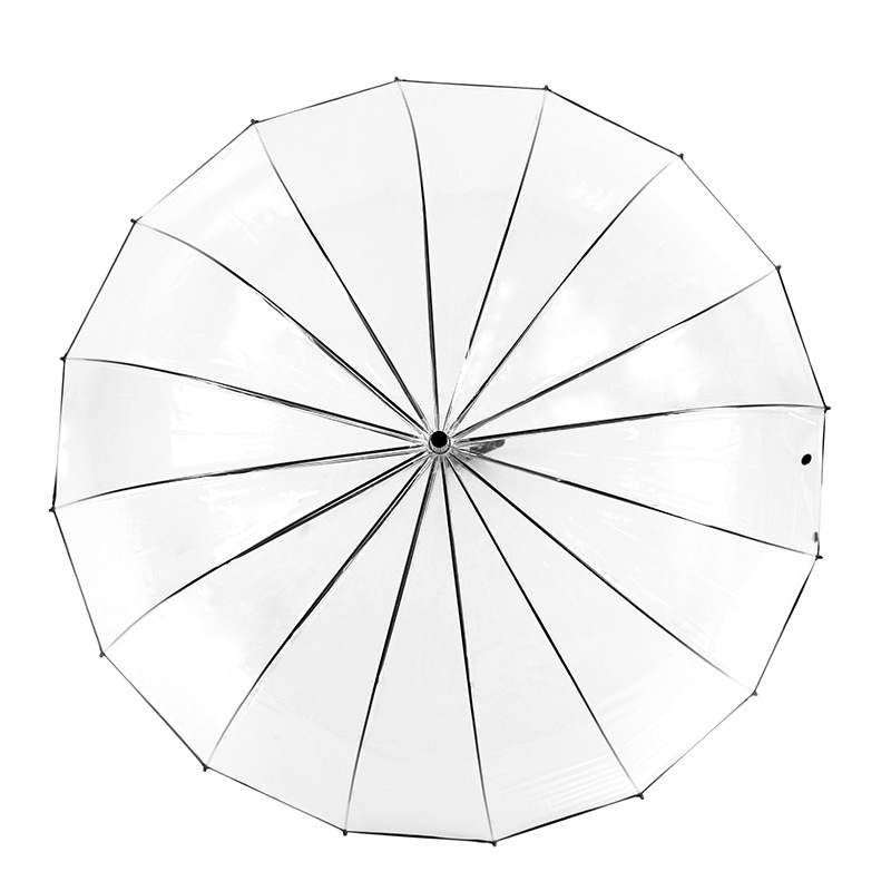 Black Steel Frame High-Strength Transparent Umbrella | umbrella ...